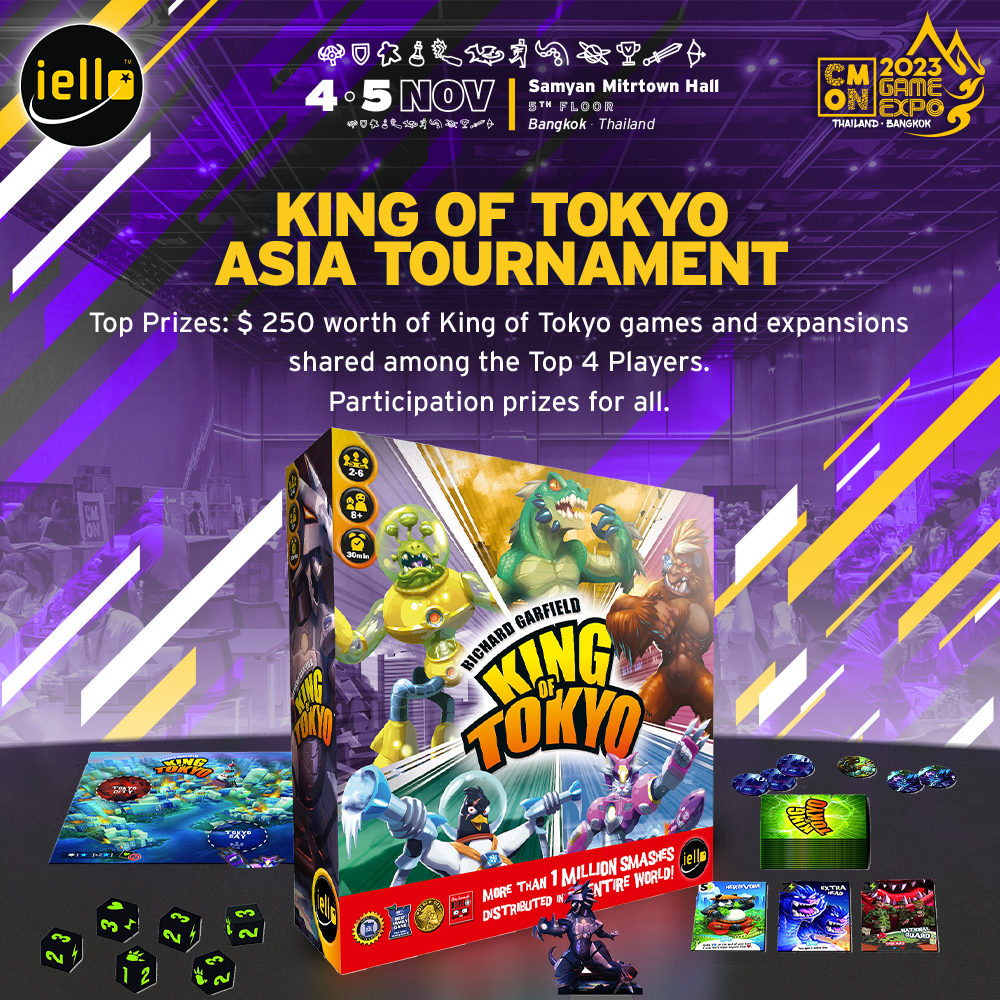 ประกาศท้าผู้กล้าทั้งหลาย กับการแข่งขัน King of Tokyo Tournament ในงาน – Tower Tactic Games