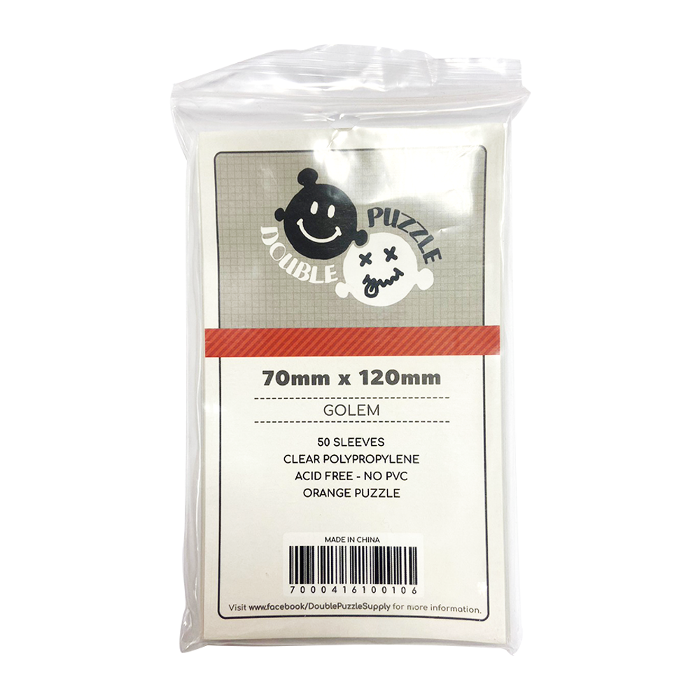 SLEEVES 70*120 ORANGE GOLEM DOUBLE PUZZLE – Tower Tactic Games